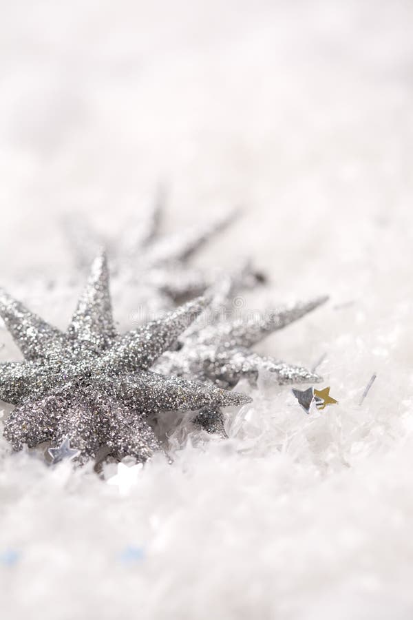 Silver stars stock image. Image of xmas, shiny, christmas - 7157449