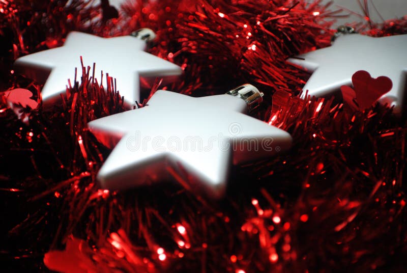 3 silver stars(4) stock image. Image of decorations, baubles - 45406075