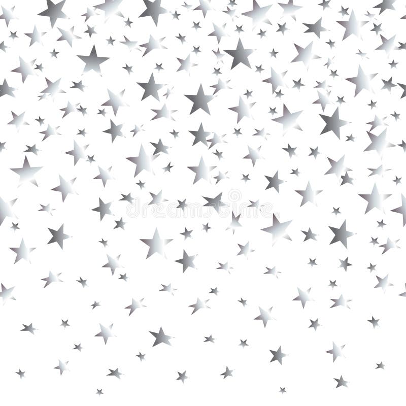 Silver Stars with a Gradient Seamless Background. Vector Illustration ...