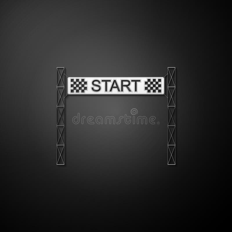 Starting Line Icon Isolated On White Background. Start Symbol. Circle ...