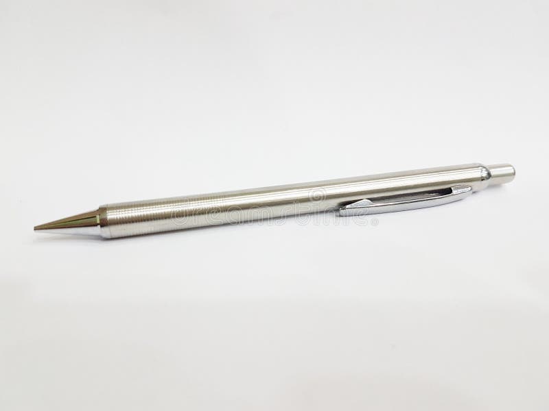 Silver steel pen stock photo. Image of write, object - 97445632