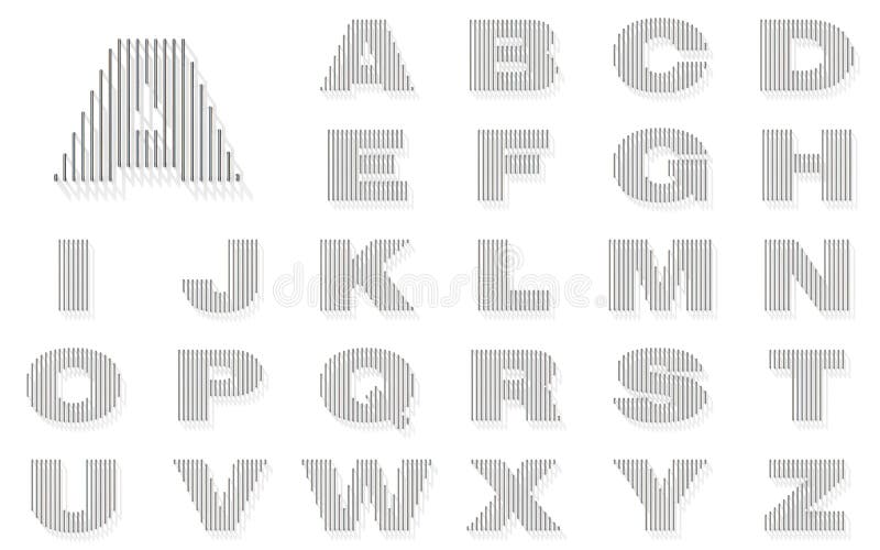 Silver, steel wire font 3D stock illustration. Illustration of grid ...