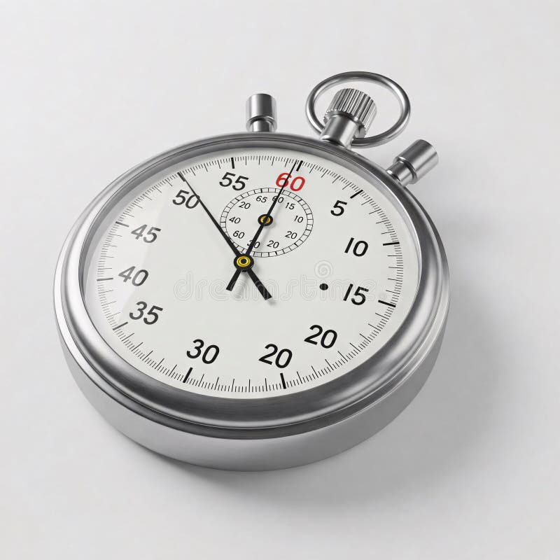 Stopwatch Isolated on a White Background. 3d Render Illustration. Stock ...