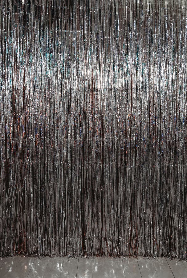 Silver Streamers Background Stock Photo - Image of shiny, decoration ...