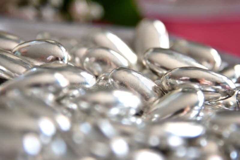Silver sugared almonds stock image. Image of almonds - 170915521