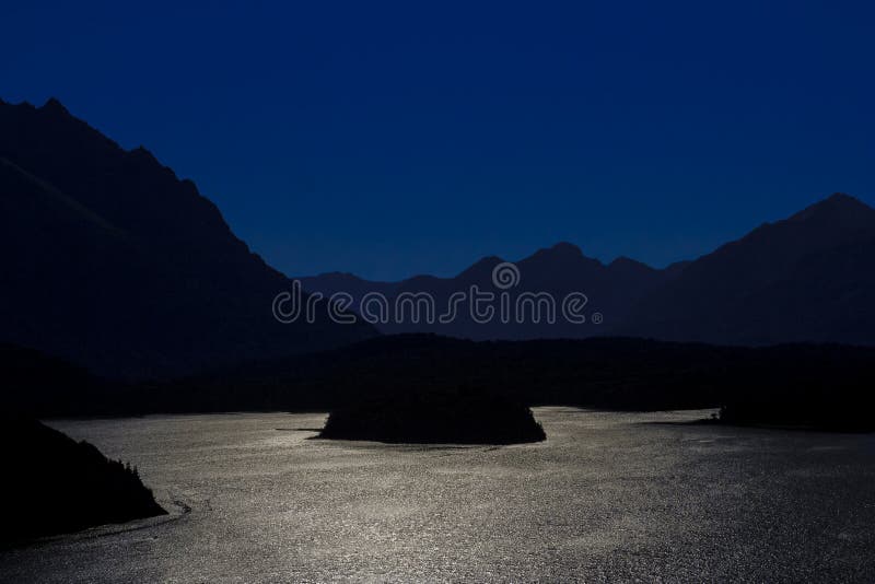 Silver Sunset stock image. Image of gloaming, patagonia - 88948563