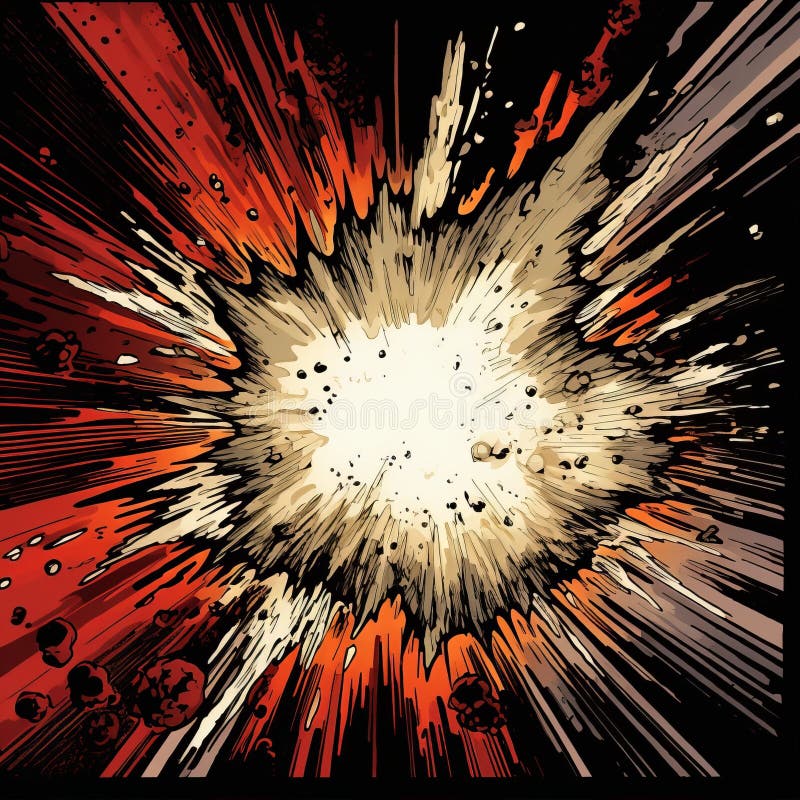 Silver Supernova: a Retro Comic Art Explosion Stock Illustration ...
