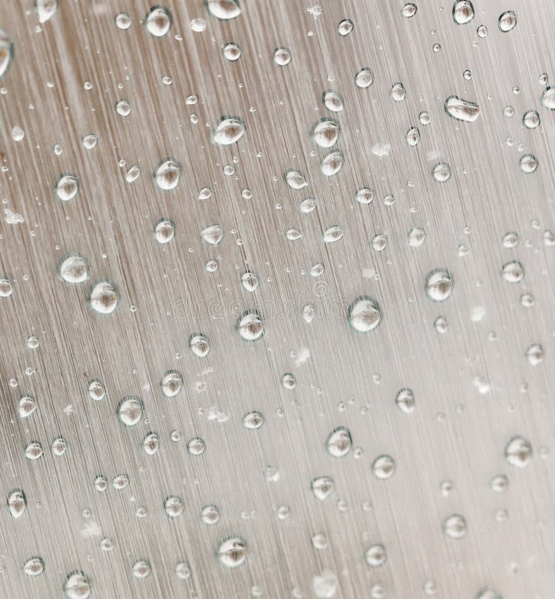 Rain Droplets Scattered Across Surface Clear Window Creating Pattern ...