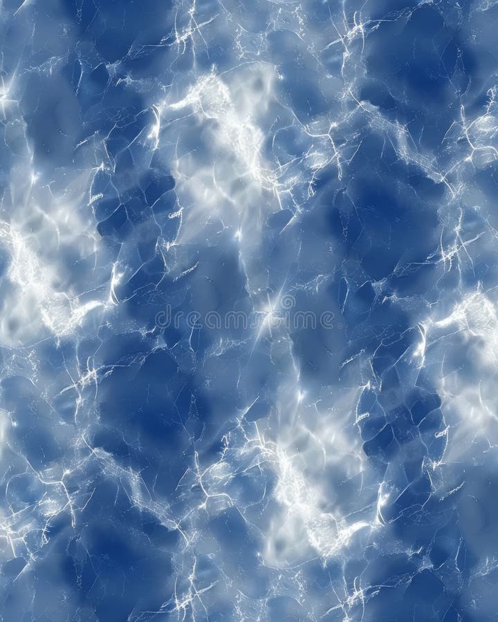 Silver Swirls and Ice Crystals on Azure Marble Create a Captivating ...
