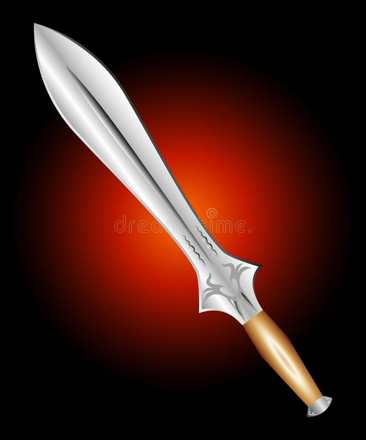 Silver Sword set stock vector. Illustration of dangerous - 91681009