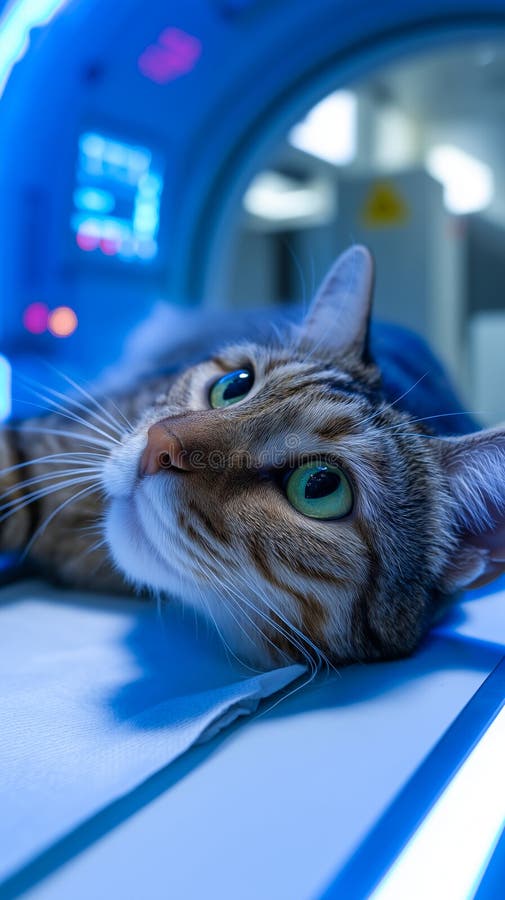 Silver Tabby Cat on Veterinary Examination Table - Pet Healthcare ...