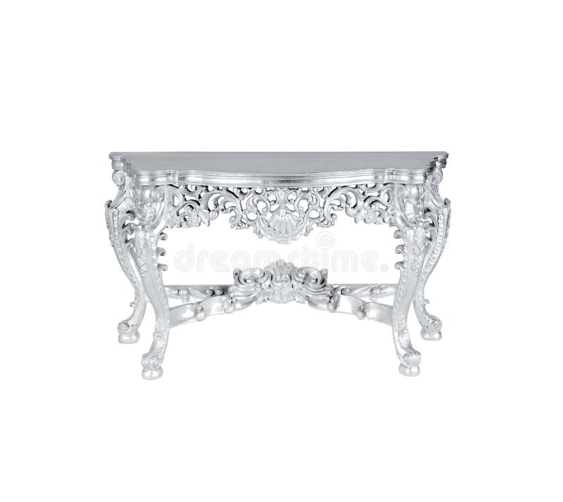 Silver table stock image. Image of silver, classic, elegance - 19814811