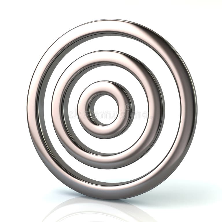 Silver target stock illustration. Illustration of board - 93098754