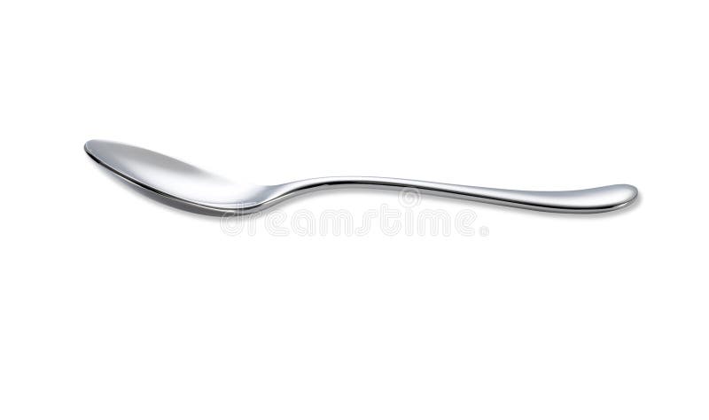 Silver Teaspoon Side View Isolated with Path Stock Photo - Image of ...