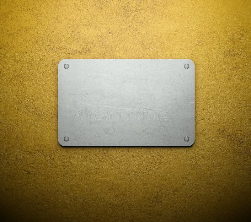 Blank Polished Silver Name Plate on Glass Background Stock Photo ...