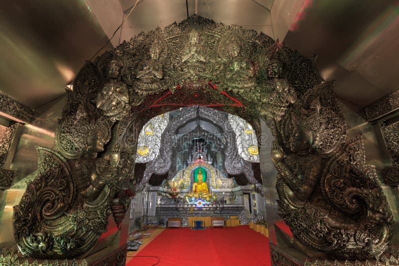 Silver temple stock image. Image of architecture, buddhist - 39329789