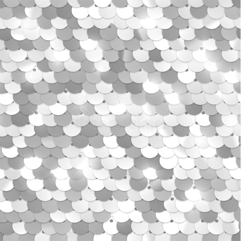 Seamless Silver Texture of Fabric with Sequins Stock Vector ...