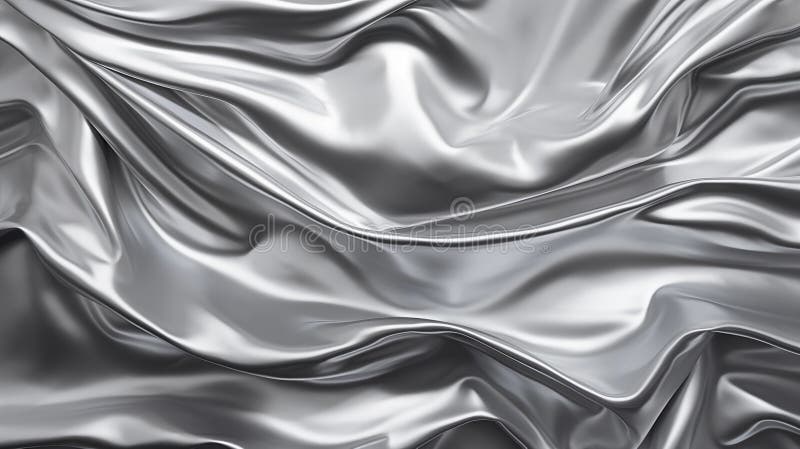 Silver Texture of Silk Fabric with Folds. Smooth, Elegant Gray Silk ...