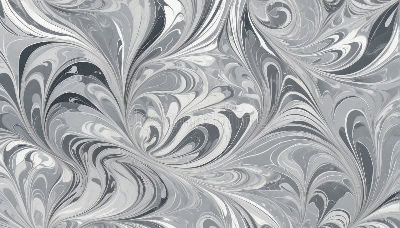 Silver Theme Marbled Paper Design Ai Generated Stock Illustration ...