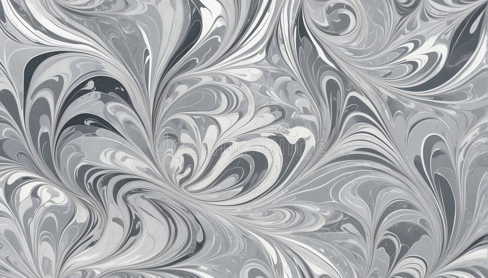 Silver Theme Marbled Paper Design Ai Generated Stock Illustration ...