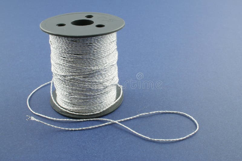 Silver Thread stock photo. Image of design, needle, blend - 36175134