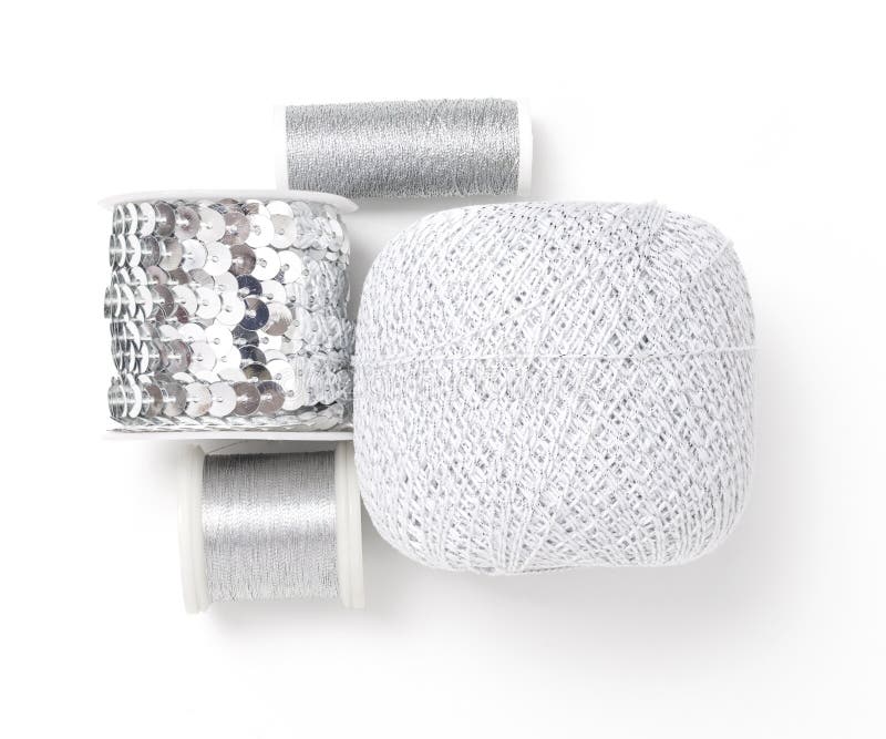 Silver Thread stock photo. Image of design, needle, blend - 36175134