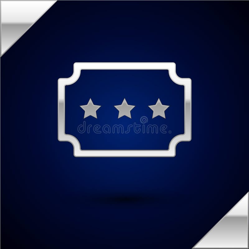 Silver Ticket Vector Template for Reward Card Design with Frost ...