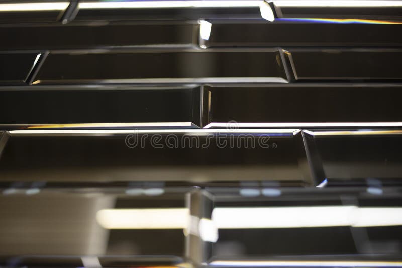 Silver tiles. Mirror wall stock image. Image of colours - 353001197