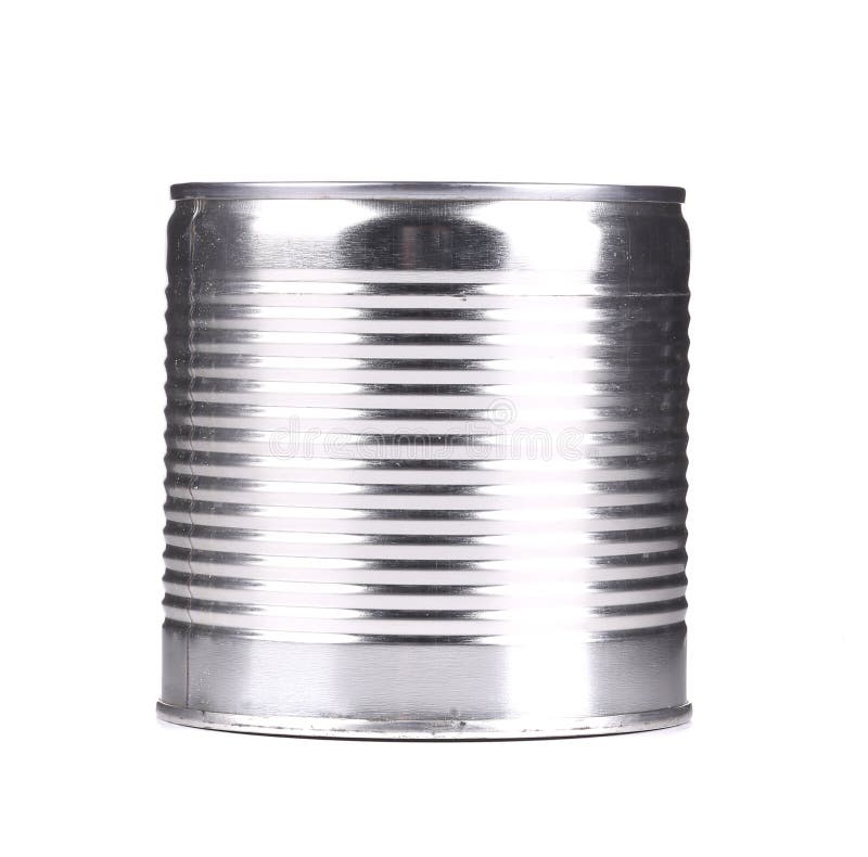 Silver tin can. stock image. Image of container, material - 41294317