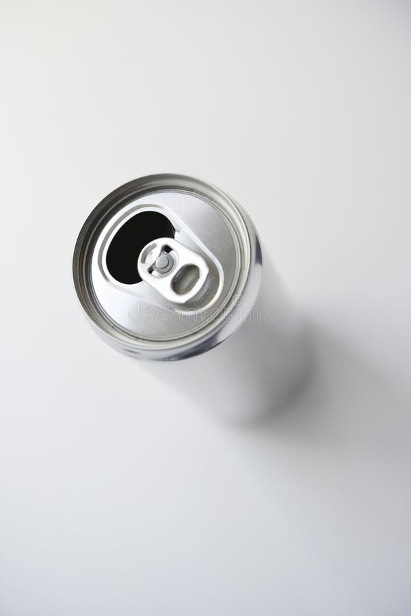 A Silver Tin Can on a White Background. a Juice Can Stock Image - Image ...
