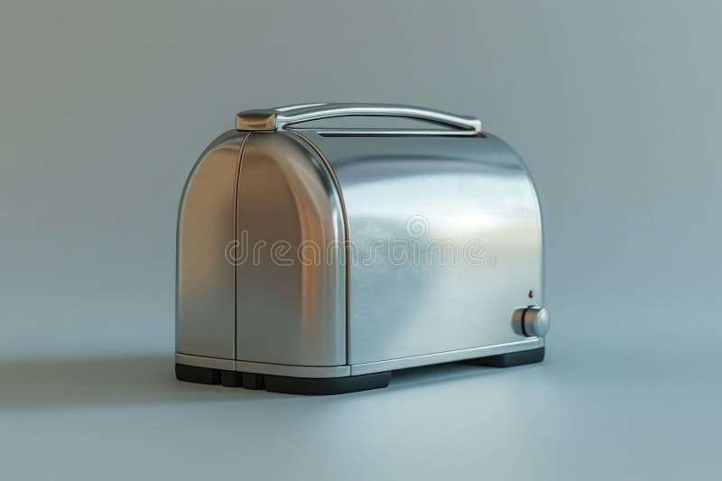A Silver Toaster Sits on a Table, Ready for Use Stock Photo - Image of ...