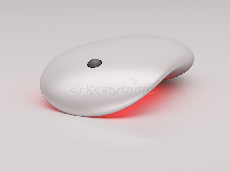 Silver Touch Sensitive Mouse Stock Illustration - Illustration of ...