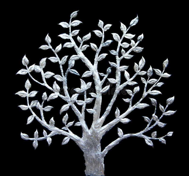 The silver Fir Tree Branch stock illustration. Illustration of design ...