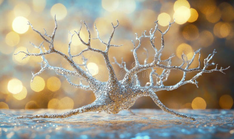 A Silver Tree with a Brain Inside of it Stock Image - Image of silver ...