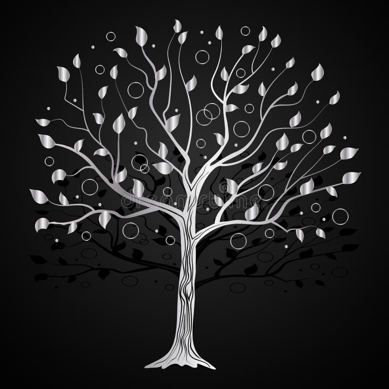 The silver Fir Tree Branch stock illustration. Illustration of design ...