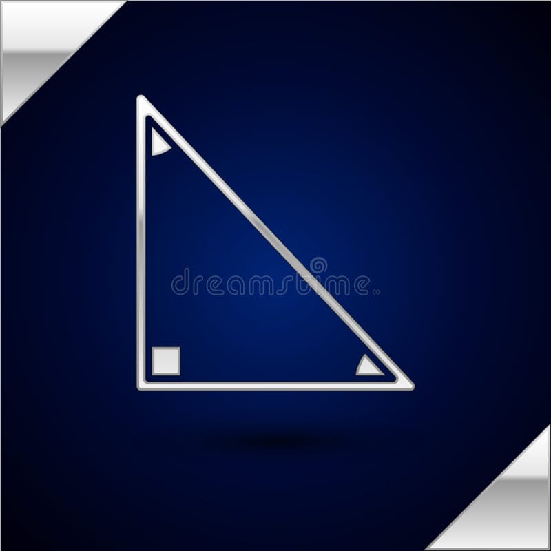 Silver Triangle Sign with Radiation Symbol Icon Isolated on Blue ...