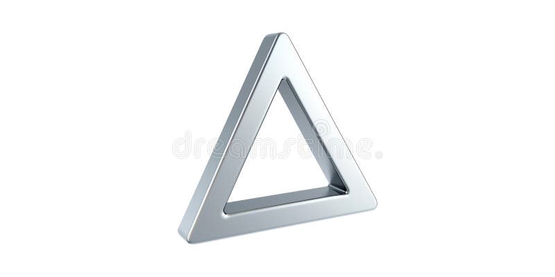 Silver Triangle Optical Illusion. Impossible Object Symbolizing Paradox ...