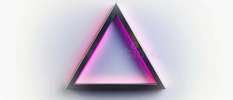 The Silver Triangle on White Background, Generative Ai Illustration ...