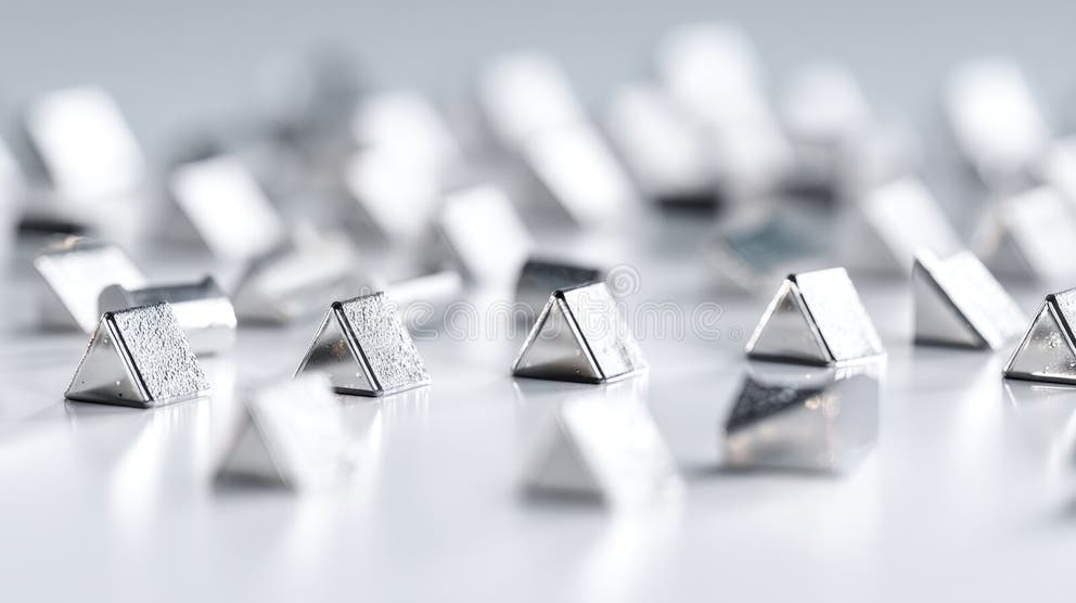Silver Triangles: AI- stock illustration. Illustration of abstract ...