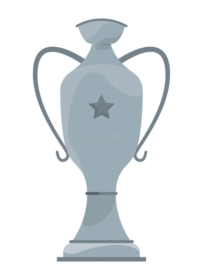 Silver trophy cup stock vector. Illustration of design - 235067576