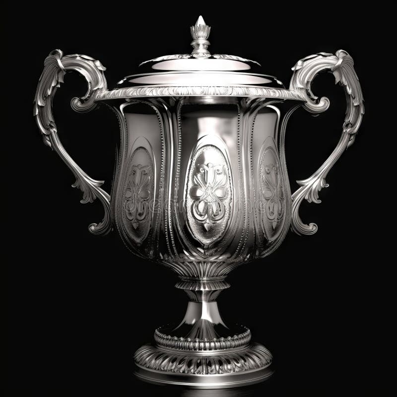 Silver Trophy Cup Award Illustration. Stock Illustration - Illustration ...