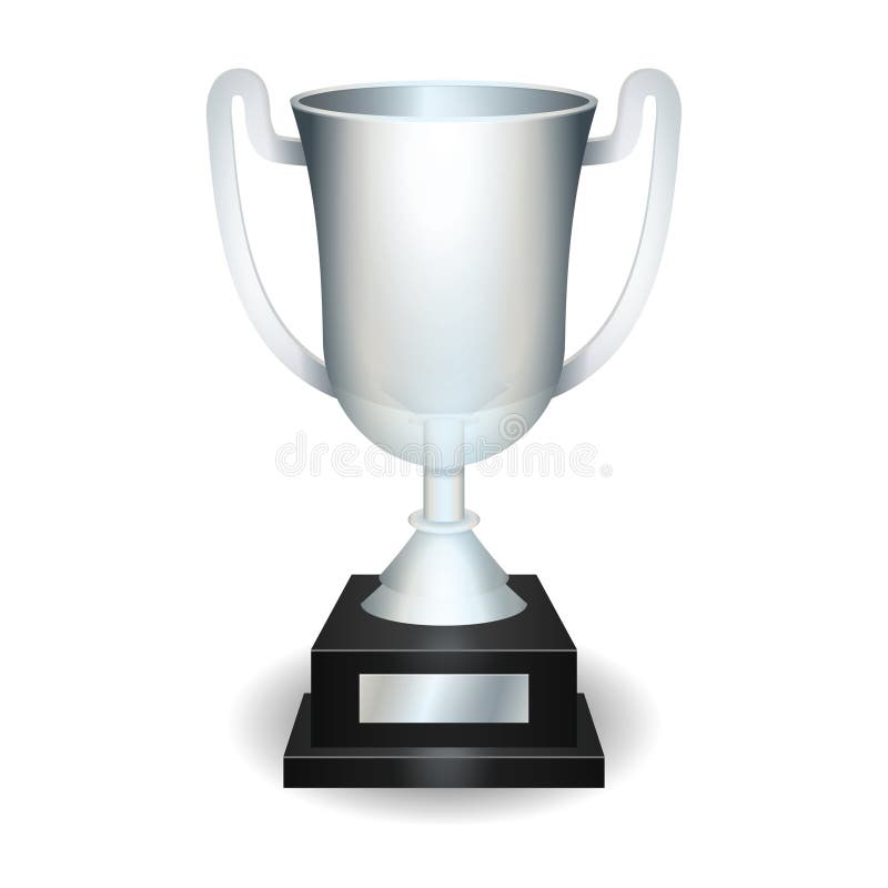 Silver Trophy Cup. Vector Illustration Decorative Design Stock Vector ...