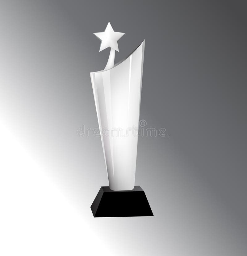 Silver Trophy vector stock vector. Illustration of reward - 93119791