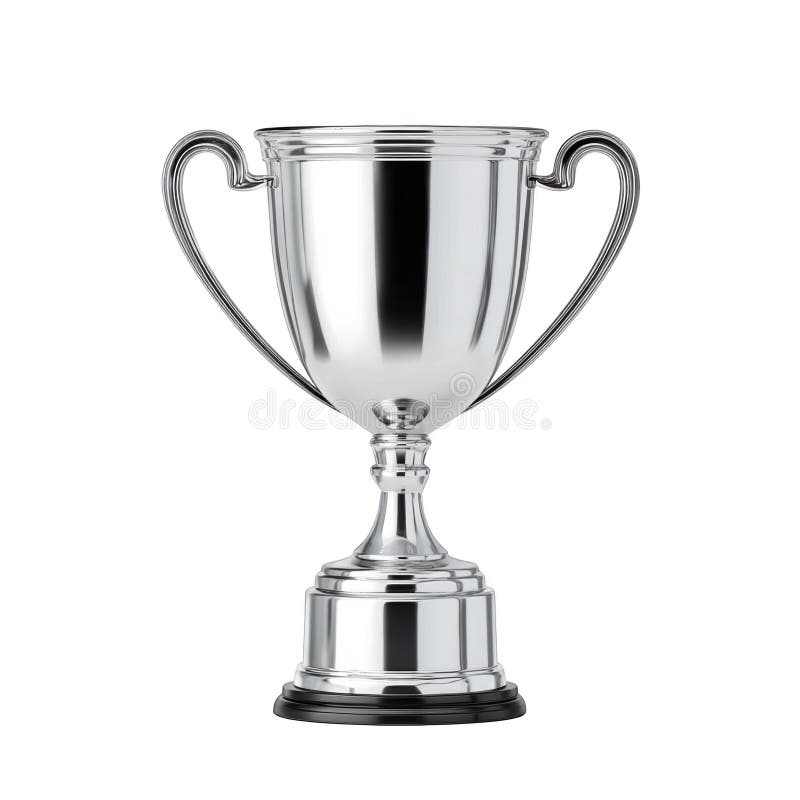 Silver Trophy on White Background for Achievement, Success, Recognition ...