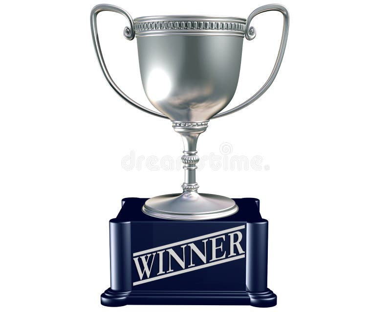 Silver Trophy for the Winner Stock Illustration - Illustration of ...