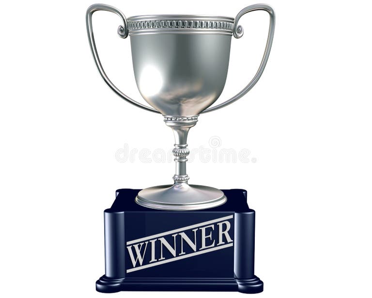 Silver Trophy for the Winner Stock Illustration - Illustration of ...