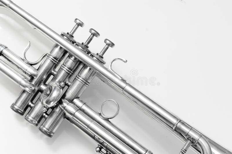 Silver trumpet stock photo. Image of music, musical, silver - 61925300