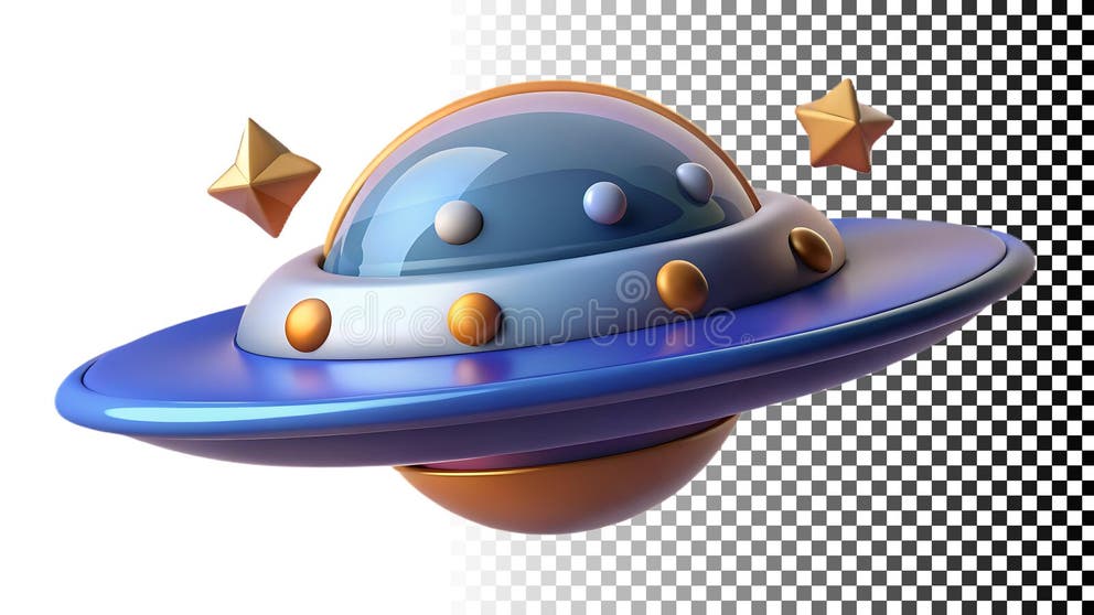 Silver UFO Flying Saucer, Representing SpaceðŸ ½ and Extraterrestrial ...