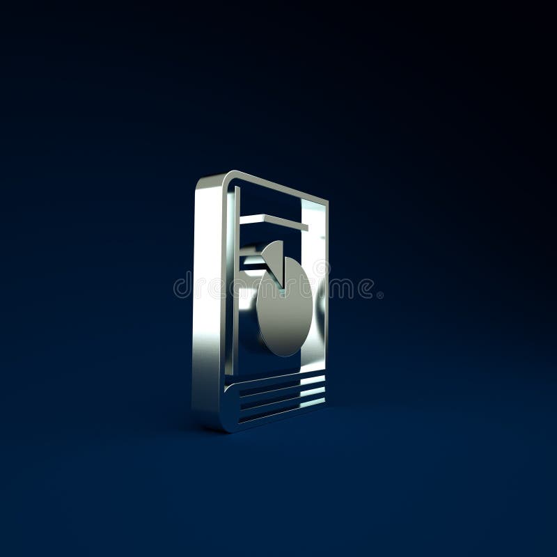 Silver User Manual Icon Isolated on Dark Blue Background. User Guide ...