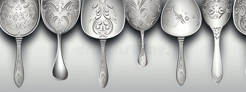 Silver Utensils Diwali Banner Stock Illustration - Illustration of ...